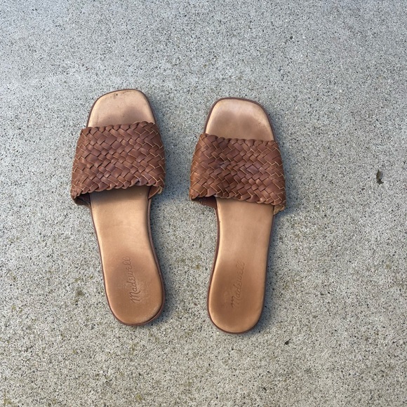Madewell | Shoes | Madewell Woven Leather Slide Sandals | Poshmark